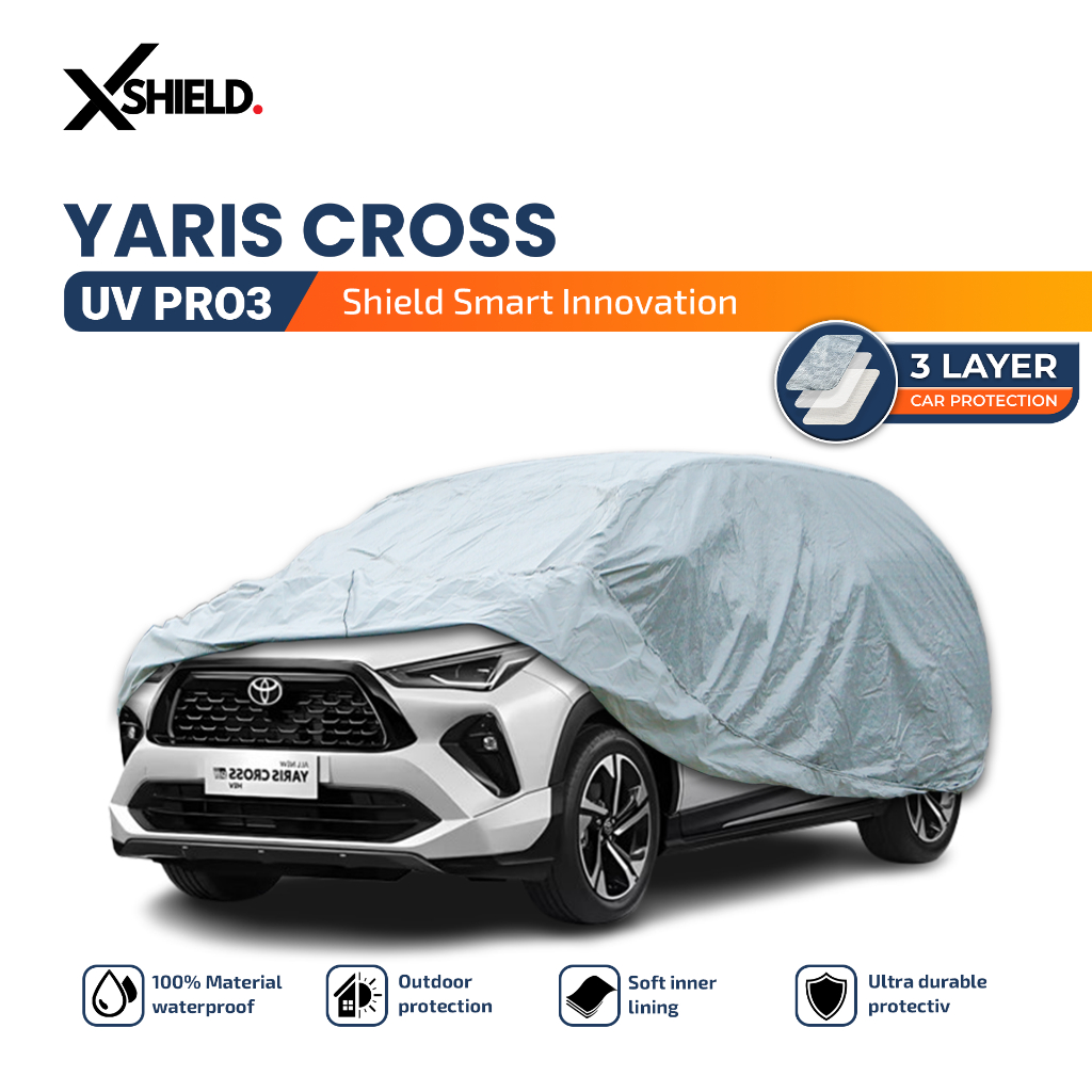 Jual 3 Layer Cover Mobil Yaris Cross Alumunium Film Metalic Outdoor ...