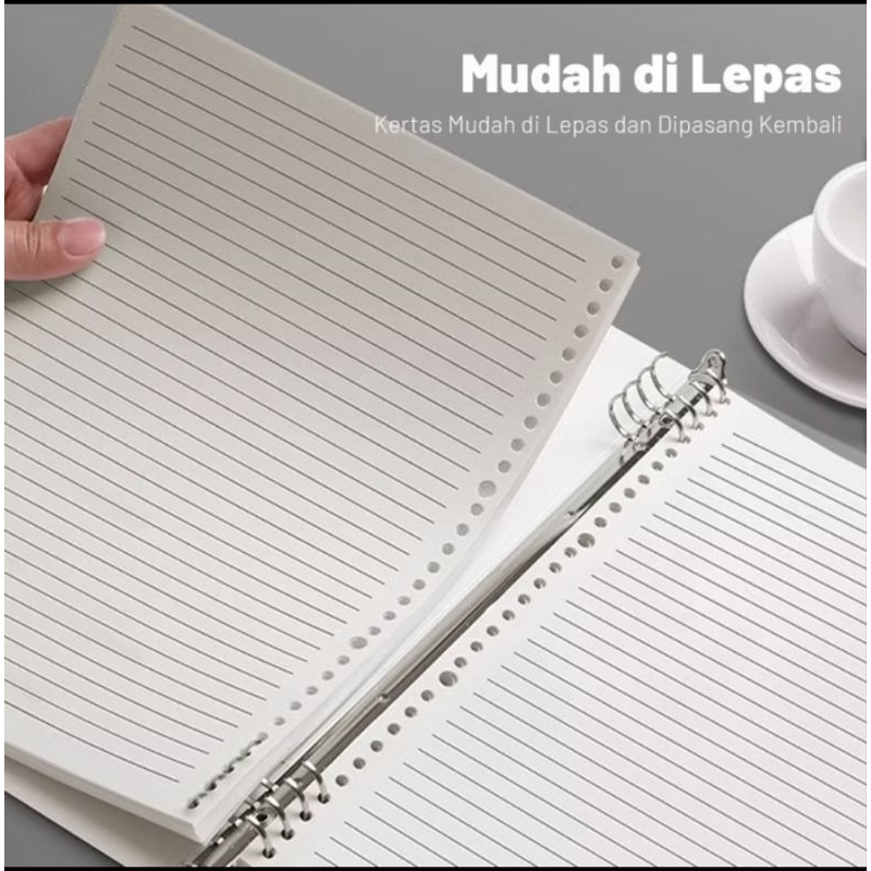 Jual Binder A5/B5 Buku Binder Aesthetic Transparant Hitam Putih Loose ...