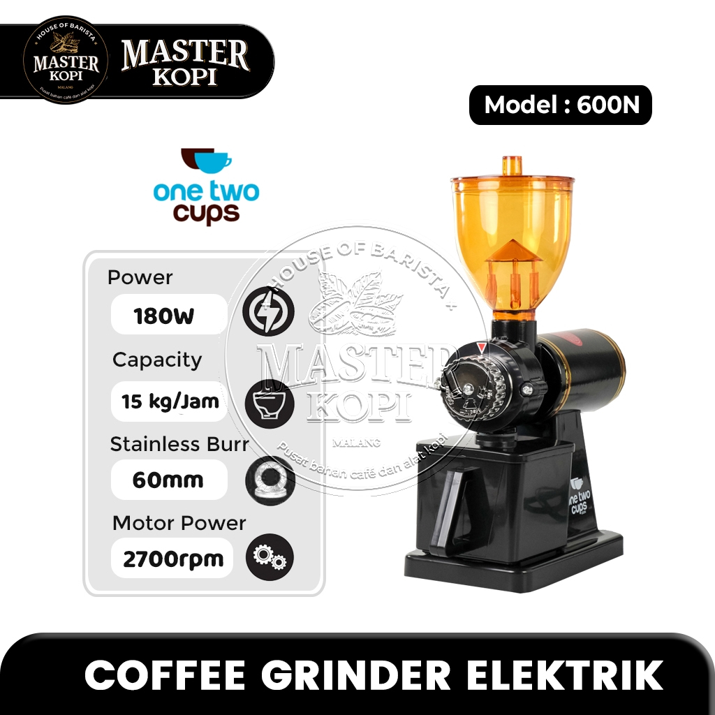 Jual Kopi Grinder Elektrik 600N One Two Cups Coffee Grinder Espresso ...