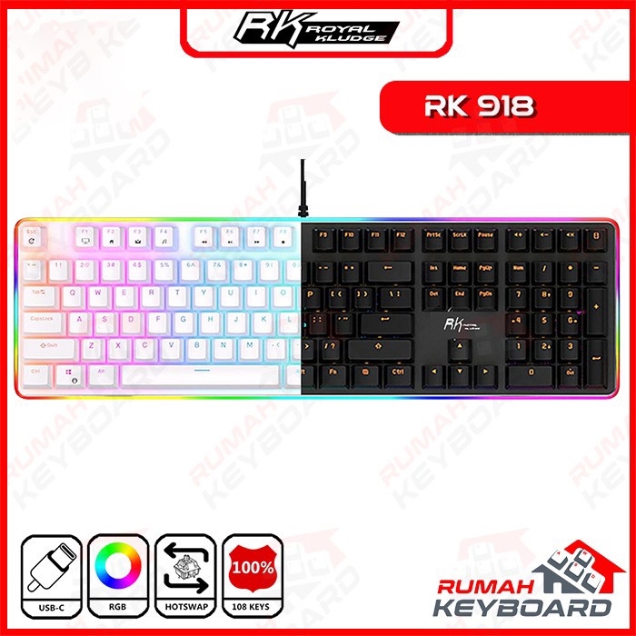 Jual ROYAL KLUDGE - RK918 - Wired - Rgb - Mechanical Keyboard | Shopee ...