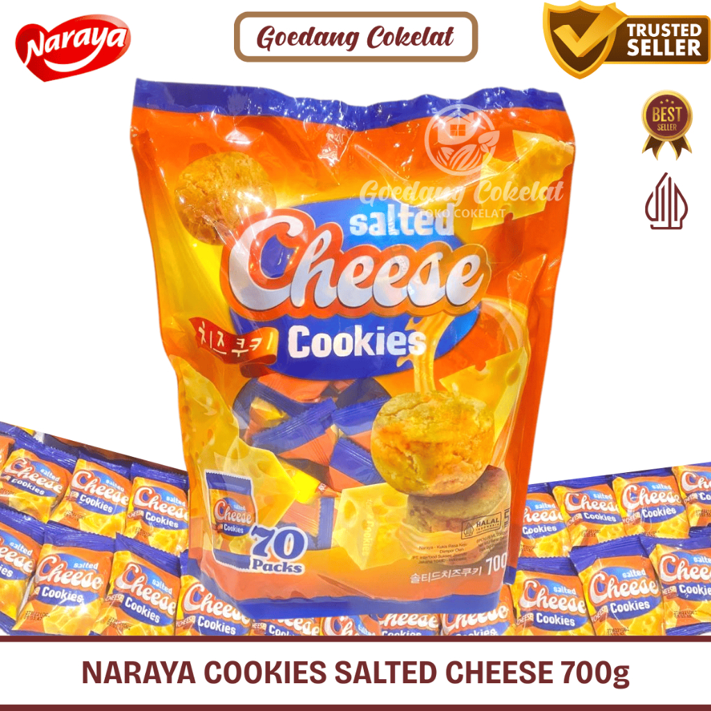 Jual Naraya Cookies Salted Rich Cheese Cookies 700gr (1 Bag = 70 Pack ...