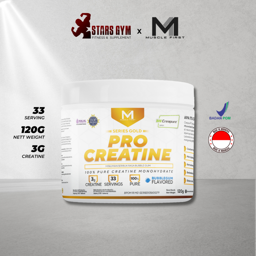 Jual M1 MUSCLE FIRST New Pro Creatine Creapure 120 Gr Suplemen Gym ...