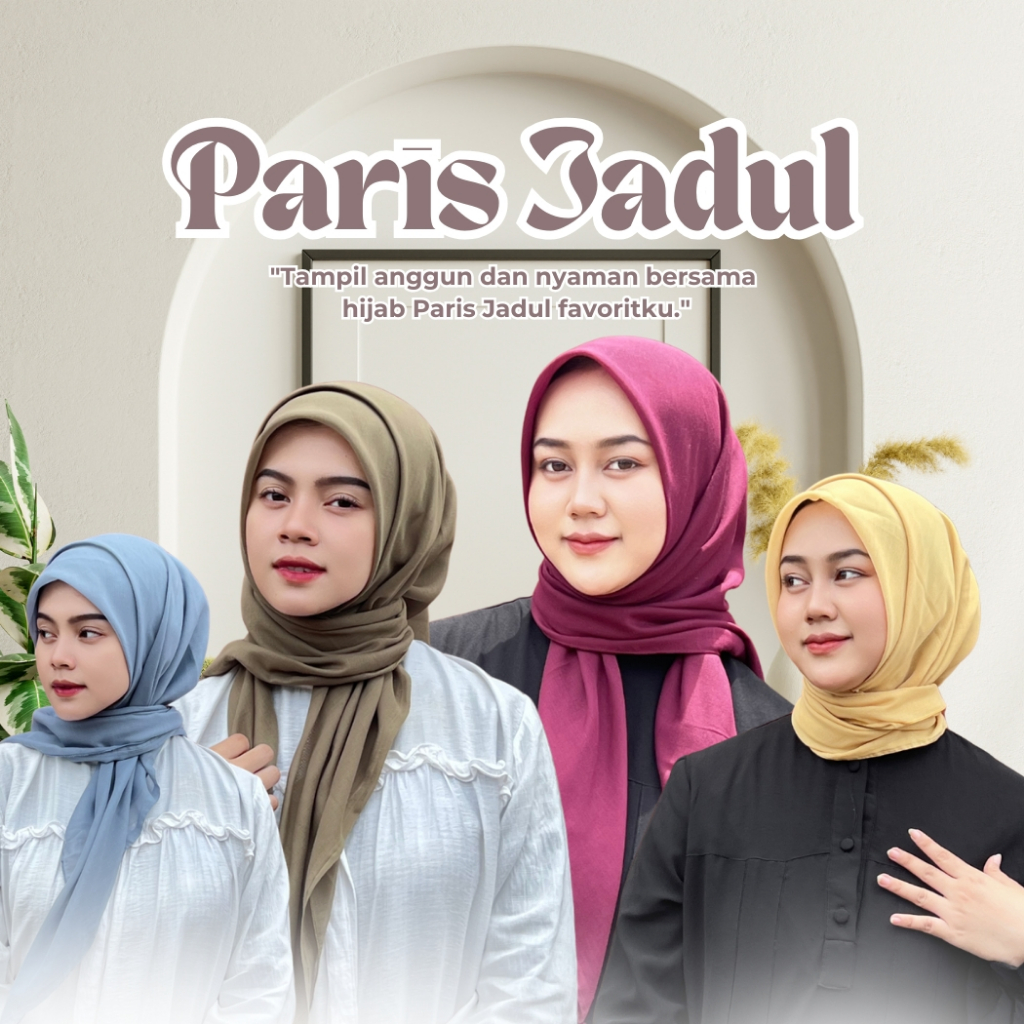 Jual Hijab Paris Jadul Segi Empat Premium - Hijab Polos Murah Terlaris ...