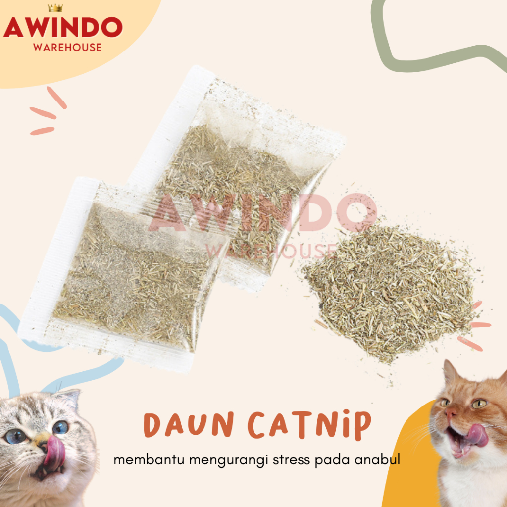 Jual AWINDO DAUN CATNIP - Bubuk Catnip Anti Stress Kucing Catmint ...