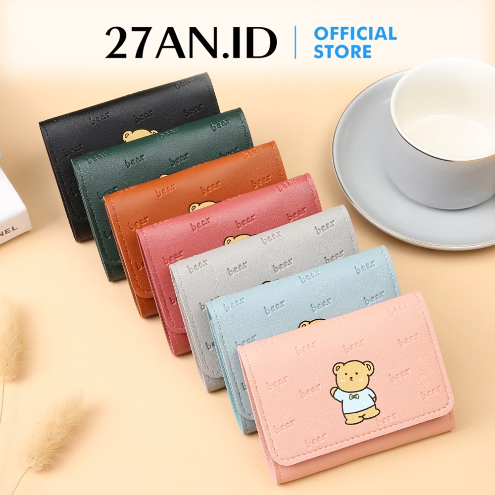 Jual ( 27AN.ID ) Dompet Lipat Mini Wanita A60 Motif Animal Bear Cute Dompet Lucu Multifungsi ...