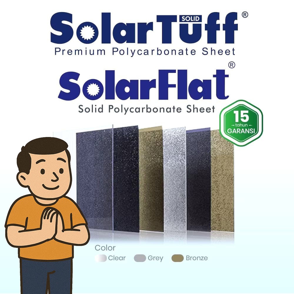 Jual Atap Polycarbonate Solid SOLARFLAT 3,0mm (Garansi Resmi) | Shopee ...
