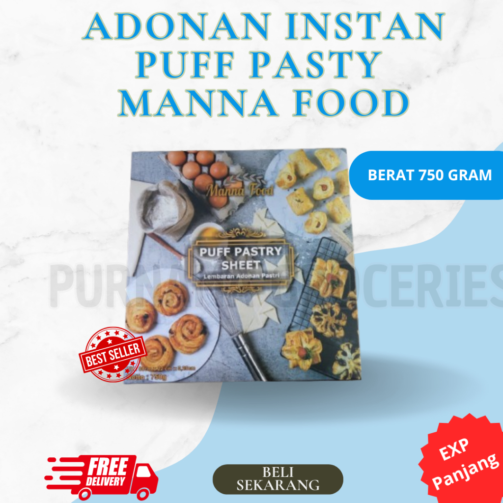 Jual Puffy Pastry Manna Food Sheet / Adonan Instan Siap Lipat / Puff ...