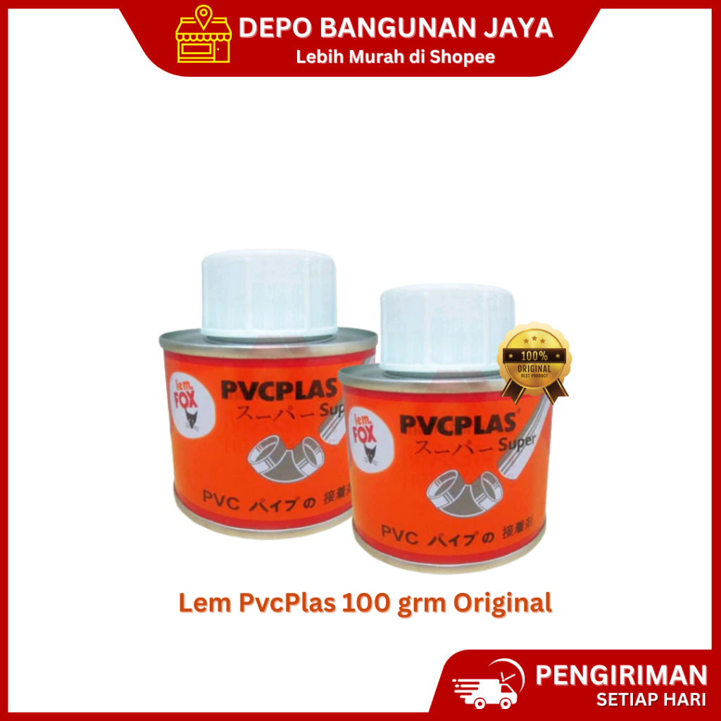 Jual LEM FOX PIPA PVCPLAS KALENG SUPER 100 GRAM [ORIGINAL] | Shopee ...