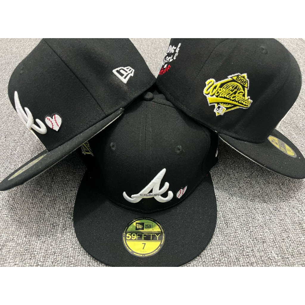 Jual Topi Fitted Black White Love World Series Under Visor Grey Bordir ...