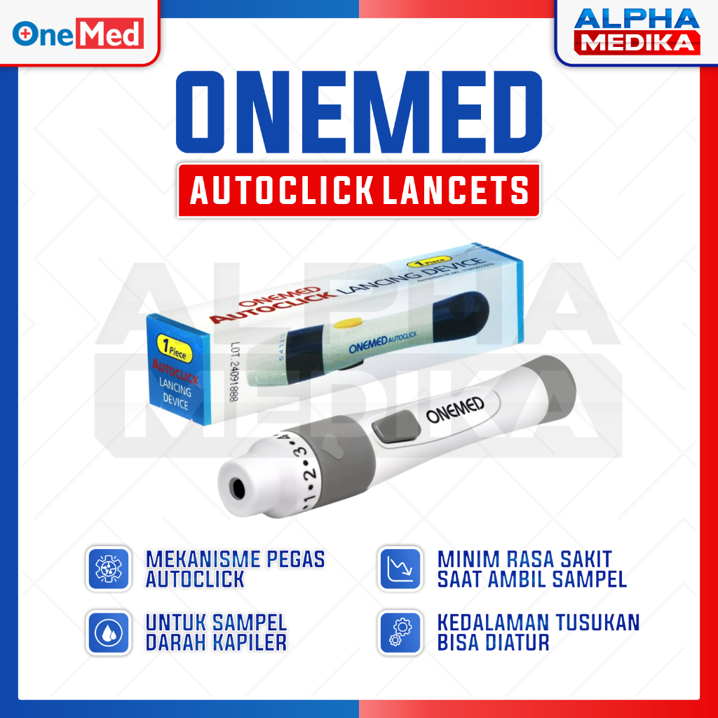 Jual ONEMED - Autoclick Lancing Device / Pen Lancet untuk jarum lancet ...