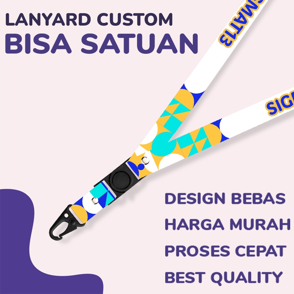 Jual [CUSTOM SATUAN] Custom Lanyard Printing full design 2 sisi ukuran ...