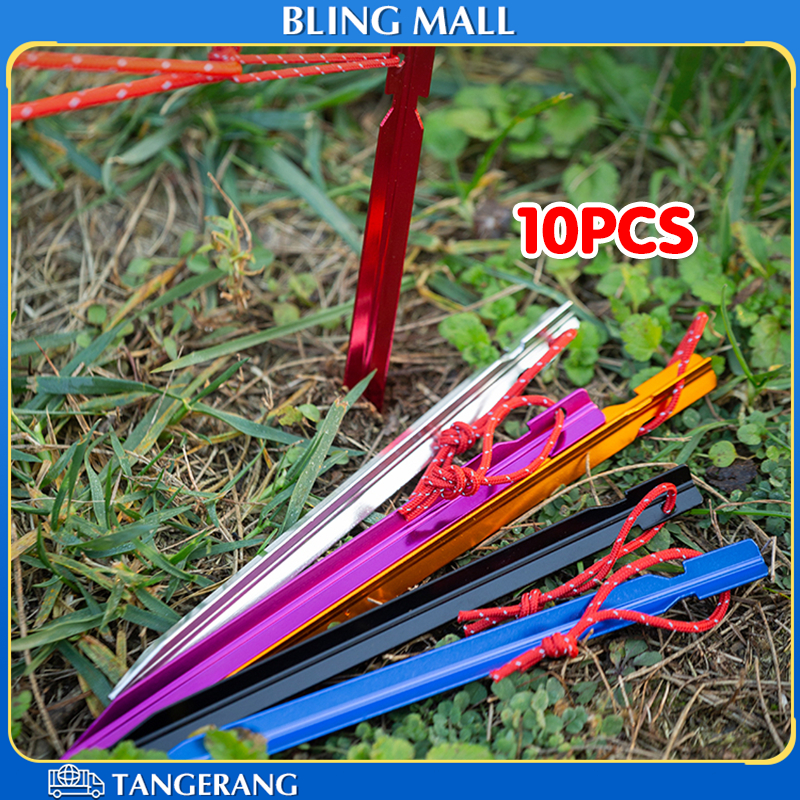 Jual 10 PCS Pasak Tenda Alloy Bahan Paduan Aluminium 18cm Pasak Tenda Y ...