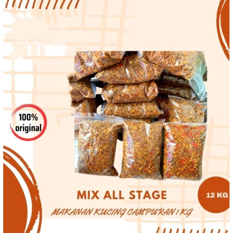 Jual Makanan kucing Mix Varian rasa 1Kg | Shopee Indonesia