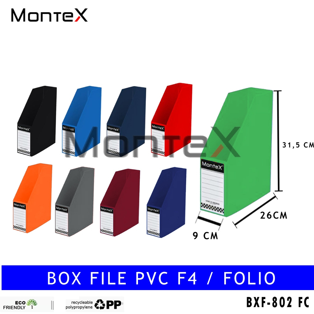Jual MONTEX 6 PCS BOX FILE KANCING PVC SEMI KULIT 9 CM / GROSIR 6 PCS ...