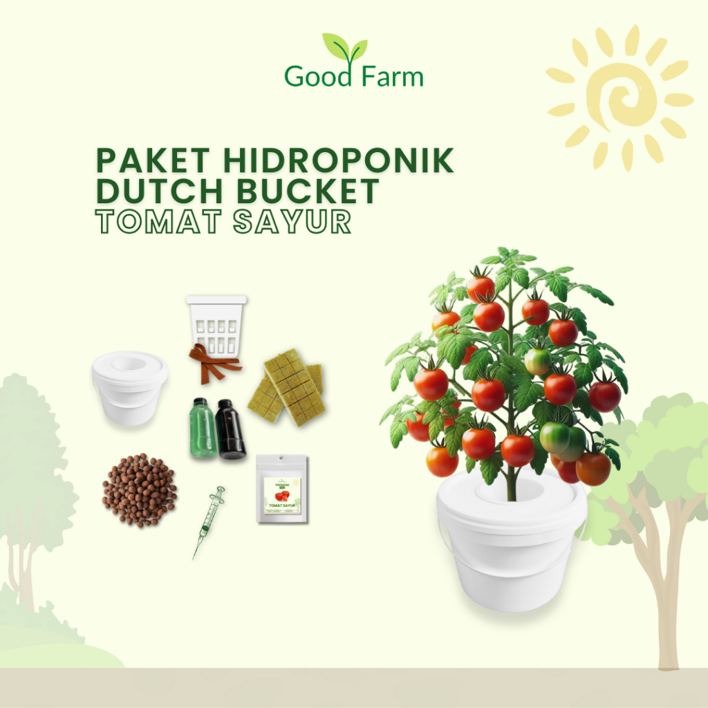 Jual Goodfarm - Paket Hidroponik Lengkap Dutch Bucket Tomat sayur ...
