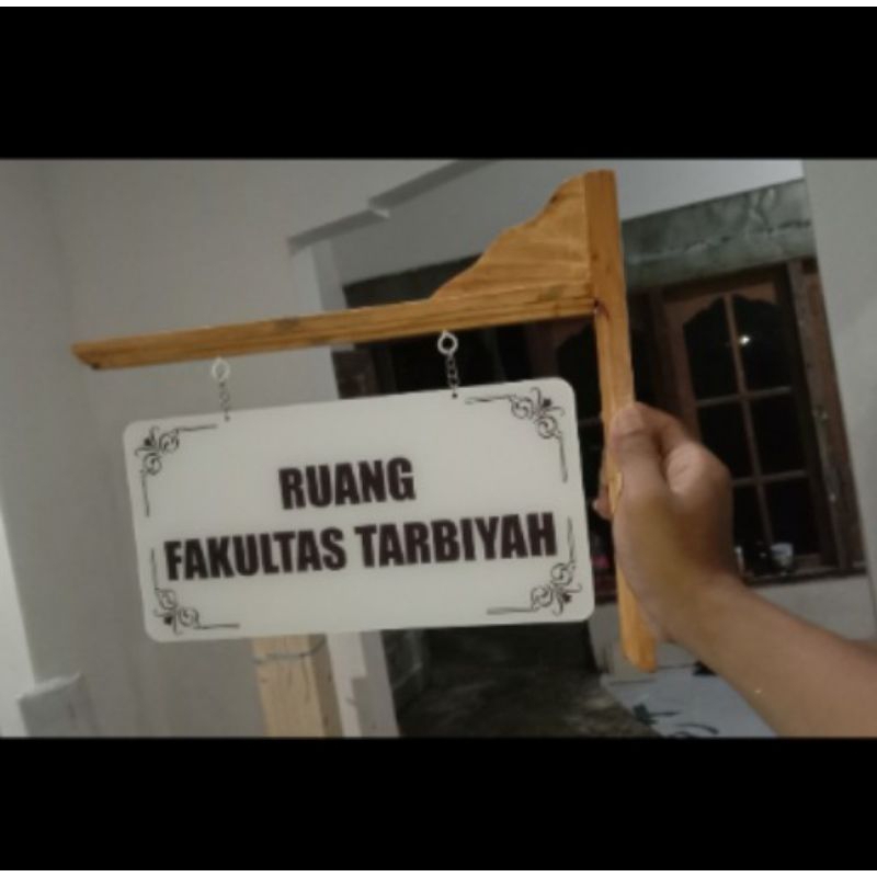 Jual Plang nama ruangan akrilik dua sisi ukuran 30x15cm | Shopee Indonesia
