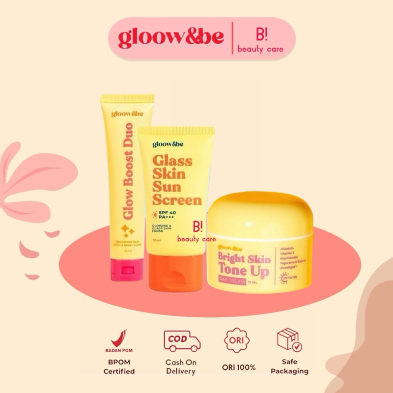 Jual [READY SIAP KIRIM] Gloowbi Glass Skin Sunscreen SPF40 PA+++ | Gloowbi Glow Boost Duo ...