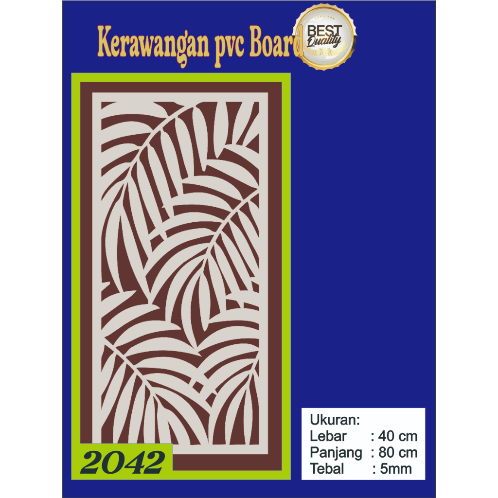 Jual KRAWANGAN PVC BOARD / ORNAMEN PVC FOAM BOARD TEBAL 5MM /PARTISI ...