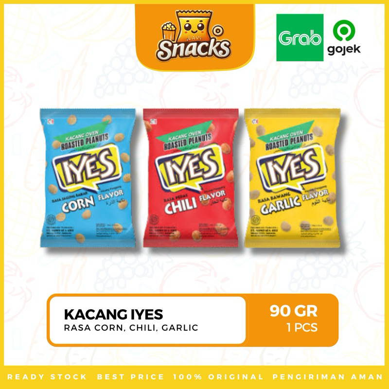 Jual Lav.Snacks︱ Kacang Oven Roasted IYES ( Chili / Corn / Garlic ...
