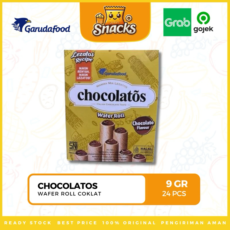 Jual Lav.Snacks︱ Wafer Roll Chocolatos Coklat 9GR - 24 PCS SACHET ...