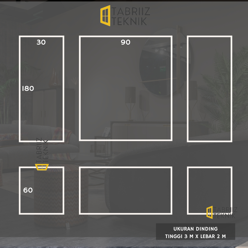 Jual Paket Wall Moulding Ukuran Dinding 2 x 3 meter Dekorasi Rumah ...