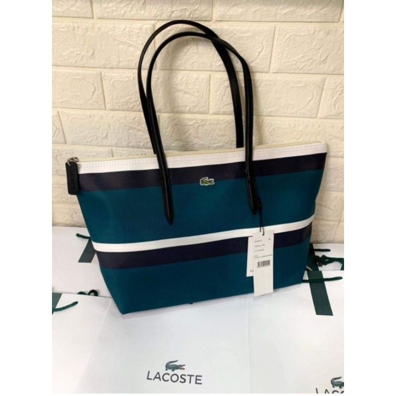 Jual Lacoste Tote Bag Classic Stripe | Shopee Indonesia