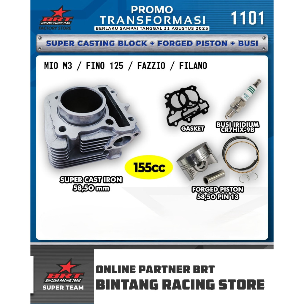 Jual Paket Bore Up BRT 58.50mm Cast ironYamaha Mio M3 | Shopee Indonesia
