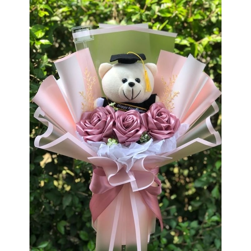 Jual buket boneka wisuda / buket bunga wisuda aesthetic / buket bunga ...