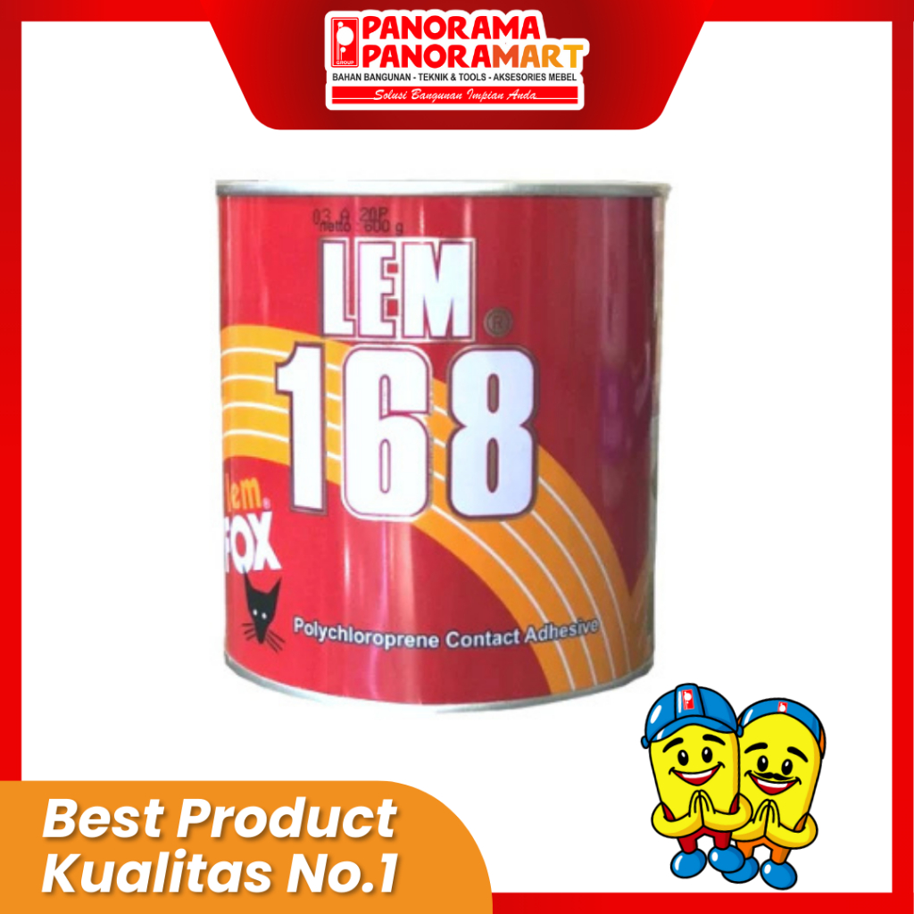 Jual LEM FOX 168 POLOS @ 600 GR / Lem Fox Lem Kuning Lem HPL 168 Kaleng ...