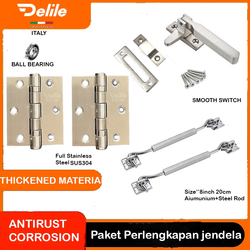 Jual Paket Komplit Jendela Rumah HV - Engsel 3 inc + Rambuncis 3800 ...