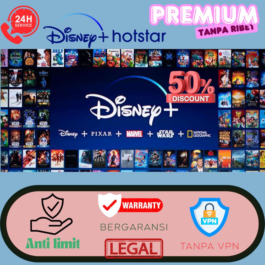 Jual DISNAY+ HOTSTAR 1 - 3 BULAN ORIGINAL PREMIUM RESMI UHD 4K FULL ...