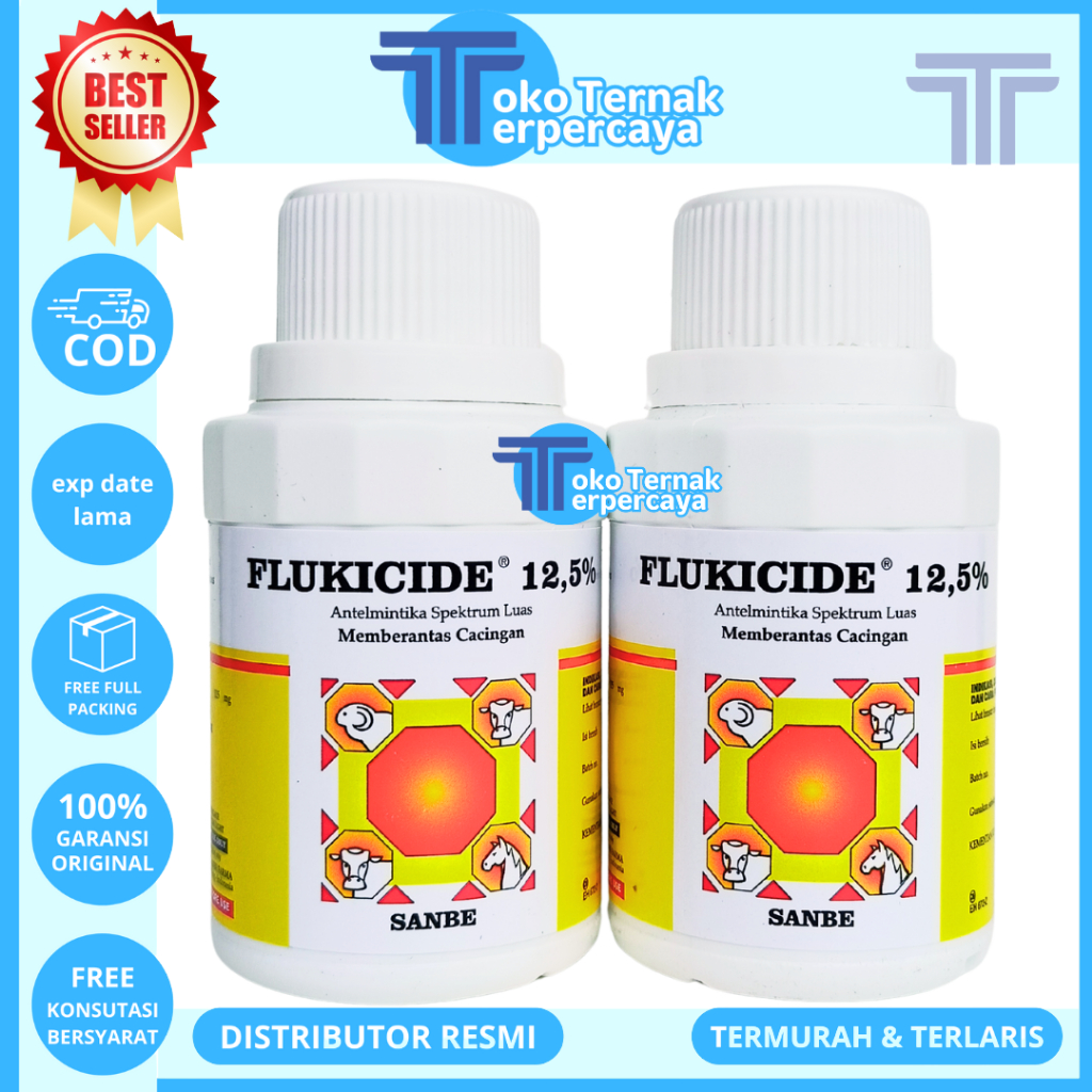 Jual FLUKICIDE ORAL 100 ML - Flukicid Obat Cacing Minum Hewan Sapi ...