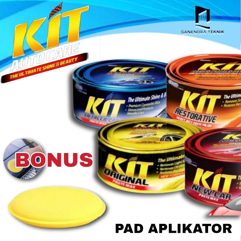 Jual Kit Paste Original Wax 225gr Bonus Pad Busa aplikator Poles ...