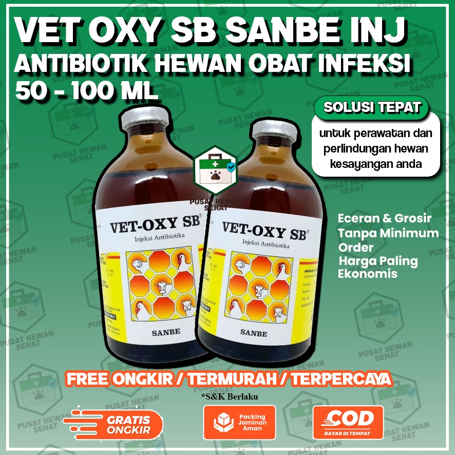 Jual VET OXY SB SANBE 50 Ml 100 Ml - Antibiotik Hewan Obat Infeksi ...
