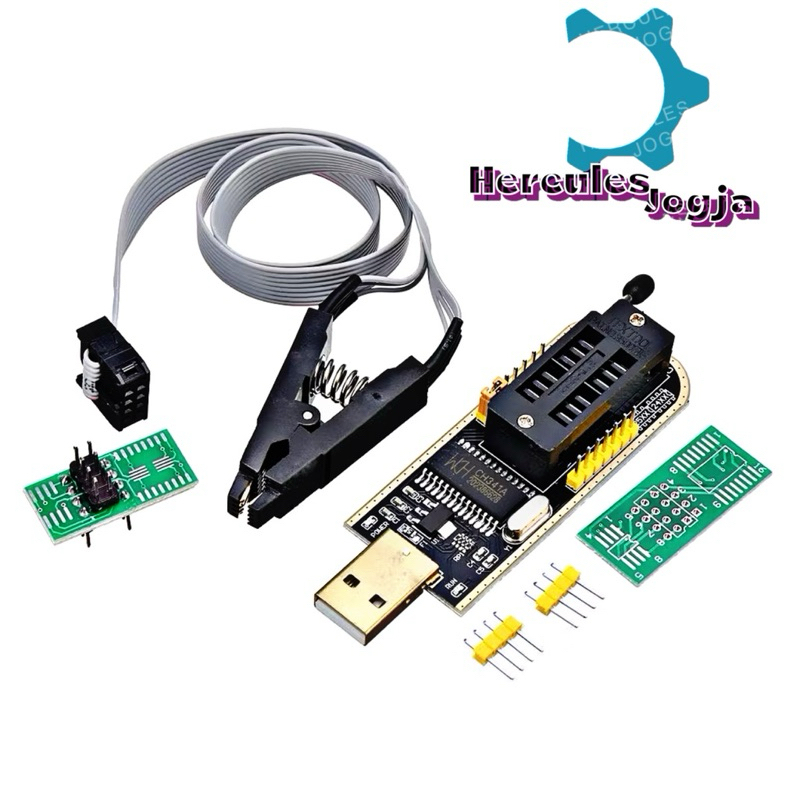Jual CH341A USB Programmer & SOP Clip Adapter EEPROM BIOS FLASH ...