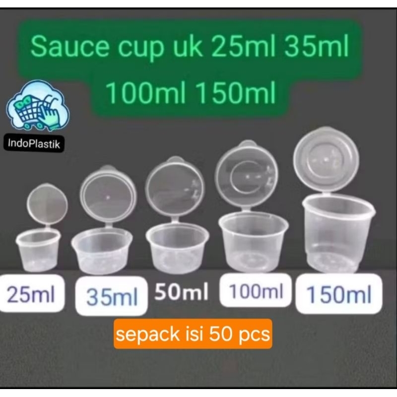 Jual THINWALL CUP SAUCE & PUDDING 25ML 35ML 50ML 60ML 80ML 100ML 125ML 150ML CUP SAMBAL (harga ...