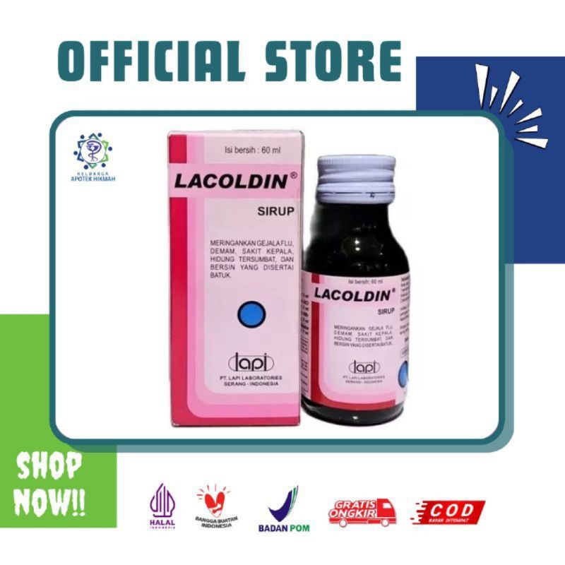 Jual Lacoldin syrup flu pilek bersin bersin hidung tersumbat | Shopee ...