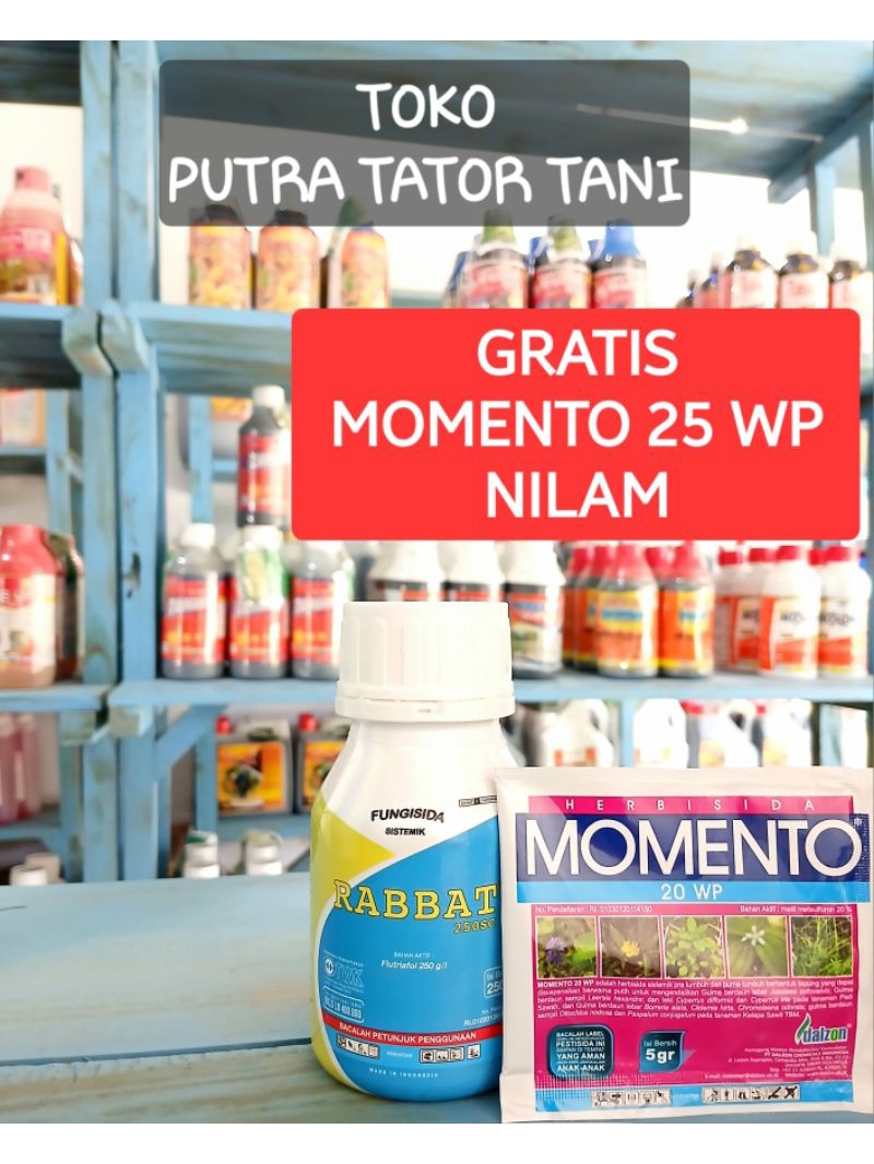 Jual FUNGISIDA RABBAT 250 ML (ASLI) + GRATIS MOMENTO 20 WP | Shopee ...