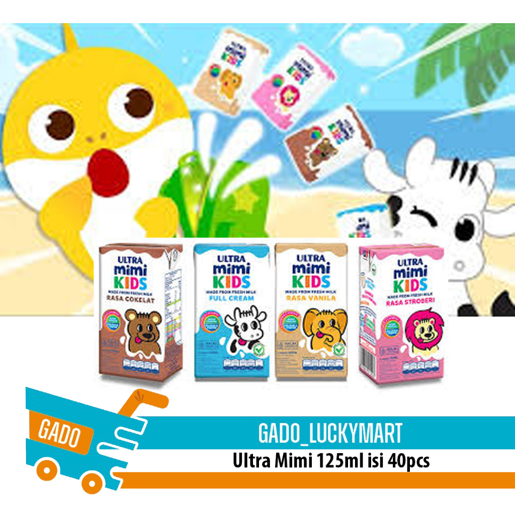 Jual Ultra Milk UHT 125ml 1 dus/susu UHT ultra coklat strawberry full cream/ultra mimi 125ml ...