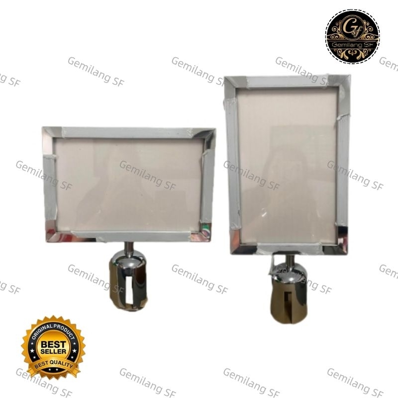 Jual Sign Board Frame Stainless Silver A4 / A3 Potrait dan Landscape ...