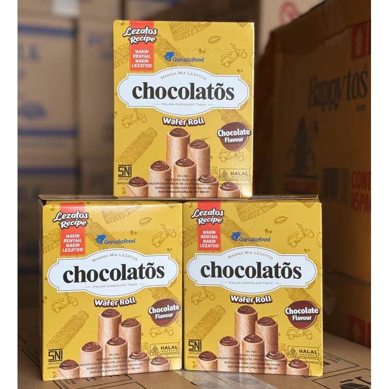 Jual Chocolatos wafer roll box kecil 1 karton isi 12 box | Shopee Indonesia