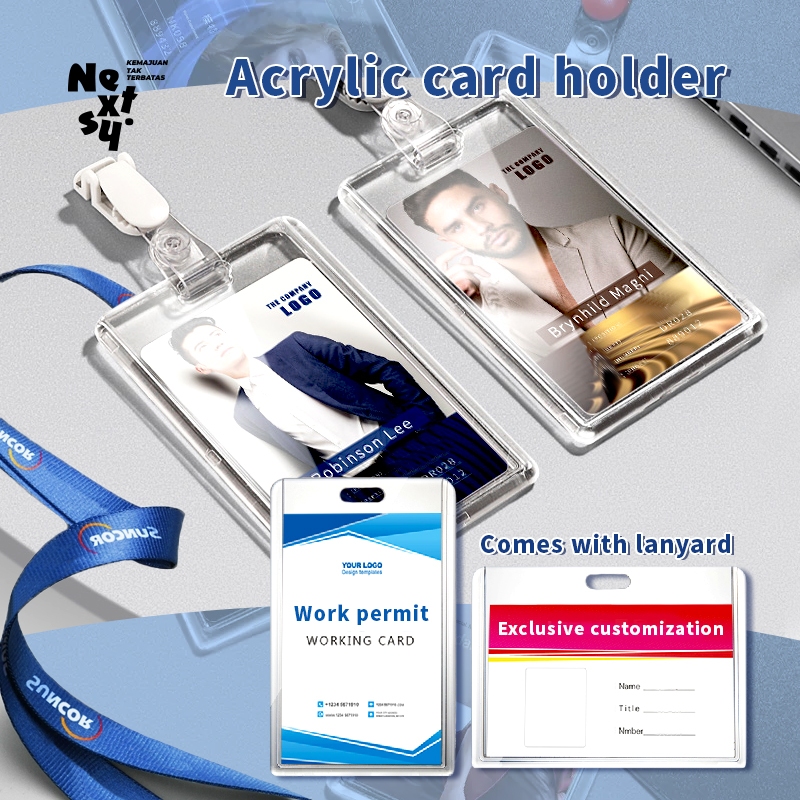 Jual [READY] Nextsy Tempat Id Card Akrilik Transparan Holder Id Card Acrylic Id Card | Shopee ...