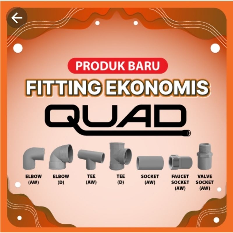 Jual KNEE EL ELBOW TEE TE SOK SOCKET SAMBUNGAN PIPA DRAT DALAM LUAR PIPA QUAD UKURAN 1/2 3/4 1 ...