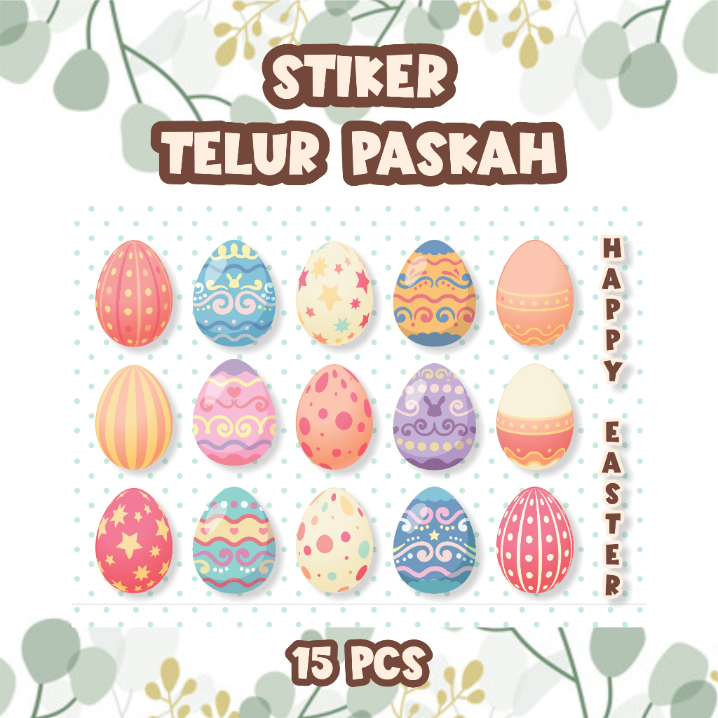 Jual 15 Pcs Stiker Telur Paskah Anak Lucu Aneka Desain | Shopee Indonesia