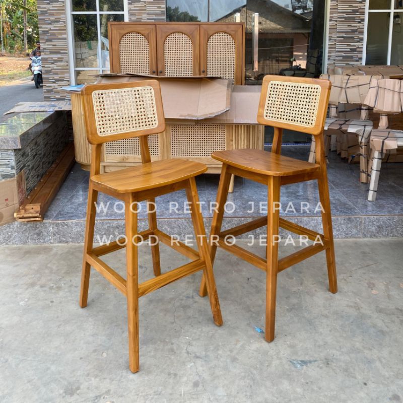 Jual Kursi Makan Bar Rotan Retro TV Harga Murah - Kursi Bar Cafe Resto Minimalis Scandinavian ...