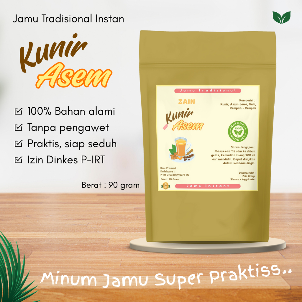 Jual Kunir Asem / Kunyit Asam Zain Jamu Bubuk Instan Langsung Seduh ...