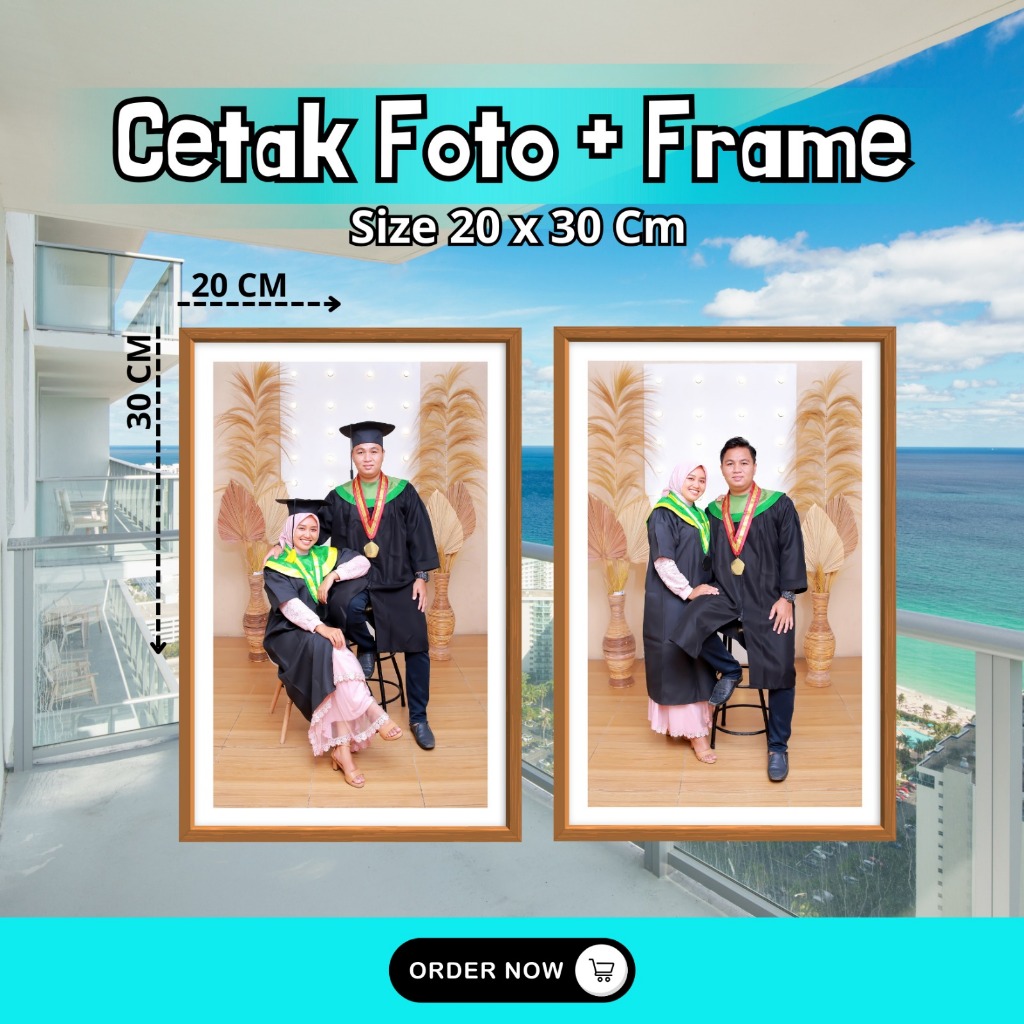 Jual Cetak Foto + Frame ukuran 20x30 cm Tebal 6mm - Hadiah Wisuda ...