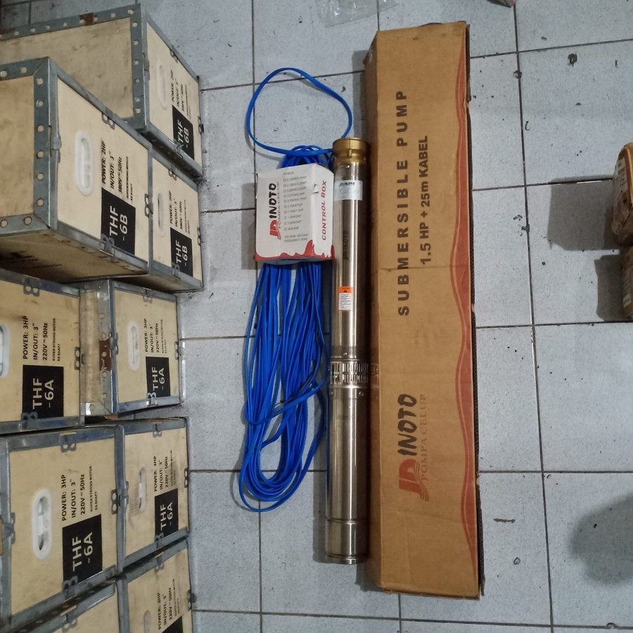 Jual INOTO 4SRM 2504 1,5 HP + KABEL 25 METER pompa air submersible CASING 4" INCH 1,5HP OUTPUT 2 ...