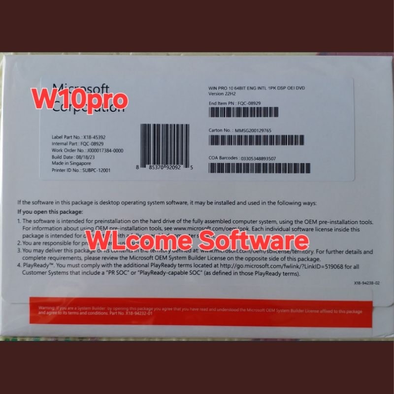 Jual ( PRO ) Win10 Professional 64bit Original ( dvd n sticker) | Shopee Indonesia