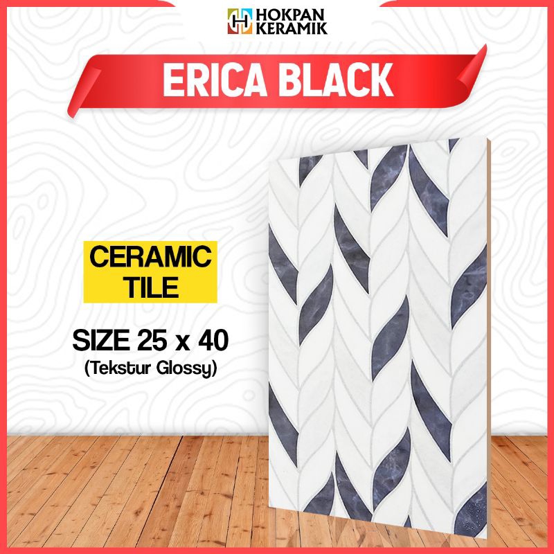 Jual KERAMIK DINDING 25X40 ERICA BLACK (BACA DESKRIPSI!!!) | Shopee ...